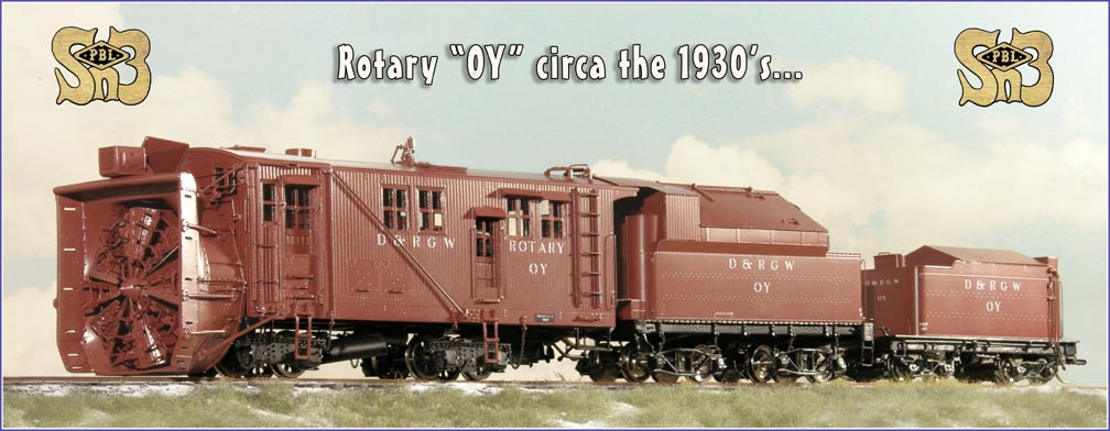 The D&RGW's Rotary Snowplow "OY" circa the 1950's... An enlarged view ...