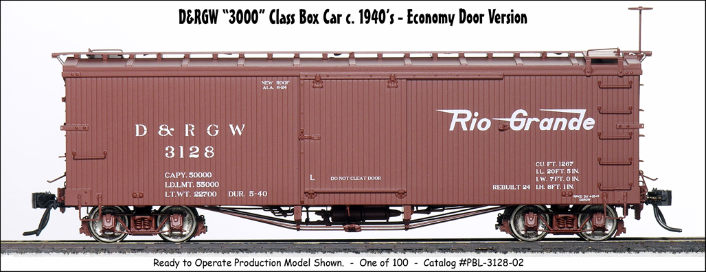 D&RGW's "3000" Series Box Cars - Our all in house designed and ...