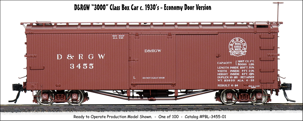 D&RGW's "3000" Series Box Cars - Our all in house designed and ...