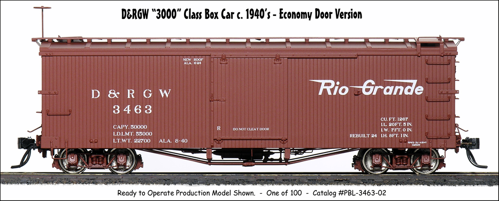 D&RGW's "3000" Series Box Cars - Our all in house designed and ...