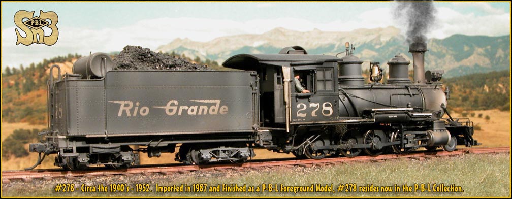 P-B-L Photo Gallery - D&RGW "C-16" Class 2-8-0 - #278 circa the 1940's ...
