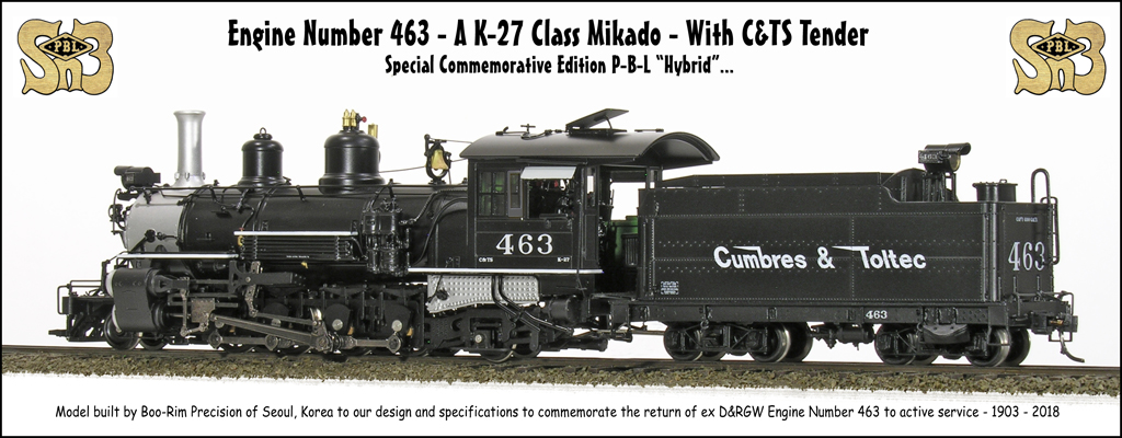 The Denver and Rio Grande Western's "K-27" class 2-8-2 number 463 is a ...